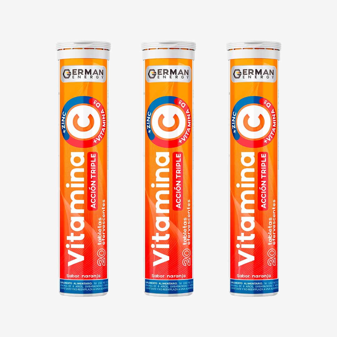 Vitamina C Acción Triple – German Energy – Vitaminas y minerales